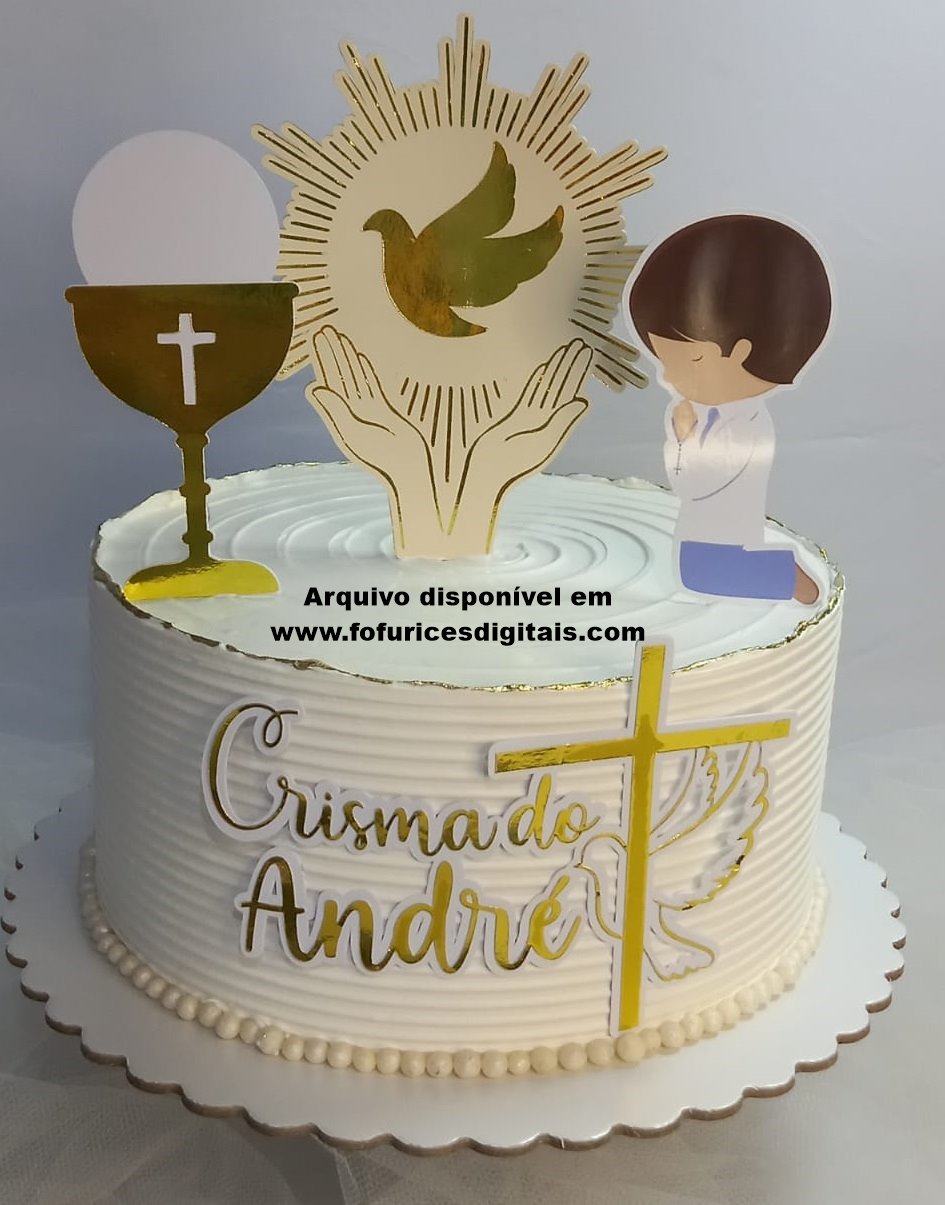 Arquivo de Corte Topo de Bolo Crisma em Camadas – Fofurices Digitais